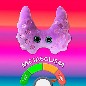 GIANTmicrobes Thyroid Plush, Thyroid Stuffed Animal, Thyroid Surgery Recovery Gifts, Lupus Gifts, Thyroid Cancer Awareness, Endocrinologist Gift, Endocrinology Gift, Thyroidectomy, Hypothyroid Gift