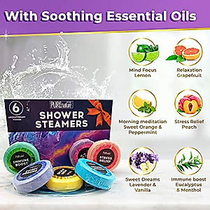 Aromatherapy Shower Steamers - Bath Bombs for Showers - Stress Relief and Relaxation Spa Gifts for Women and Mom Who Has Everything - Relaxing Tablets with Eucalyptus, Lavender for Relaxation
