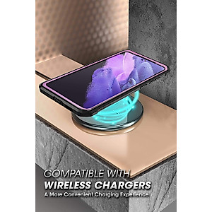 SUPCASE for Samsung Galaxy S21 5G Case with Satnd (Unicorn Beetle Pro), [Built-in Belt Clip] Heavy Duty Shockproof Protective Phone Case without Built-in Screen Protector for Galaxy S21, Violte