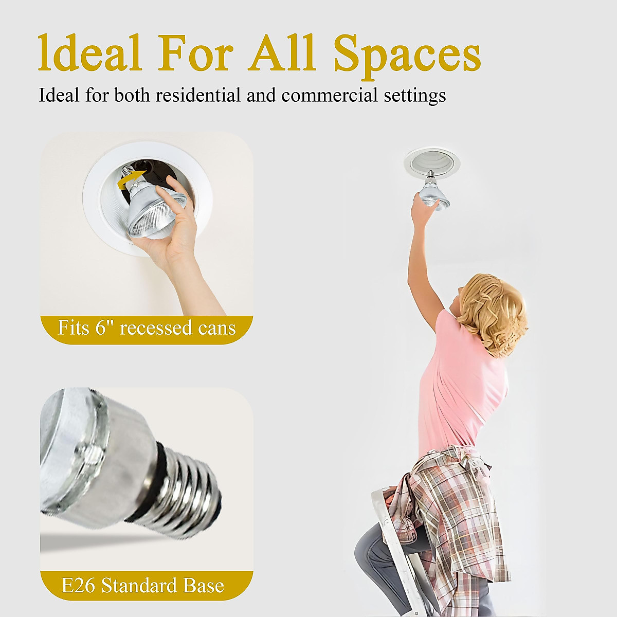 Lachesan PAR38 Halogen Flood Light Bulbs 2 Pcs, 90W Equivalent, 120V, E26 Base, 2700K Warm White Light for Indoor and Outdoor