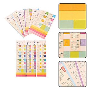 NUOBESTY 12 Sets Calendar Stickers 2023.01-2024.03 Monthly Calendar Tabs Reminder Stickers Flags Divider for Appointment Book Diary Scrapbook Planner