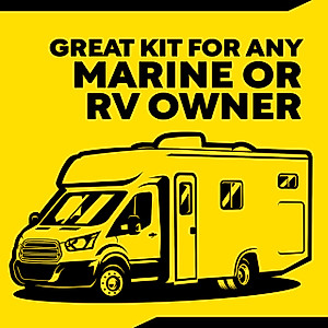 Meguiar's Marine/RV Fiberglass Restoration System, Boat Fiberglass Repair Kit with Oxidation Remover, Boat Polish and Boat Wax - 3 Count (1 Pack)