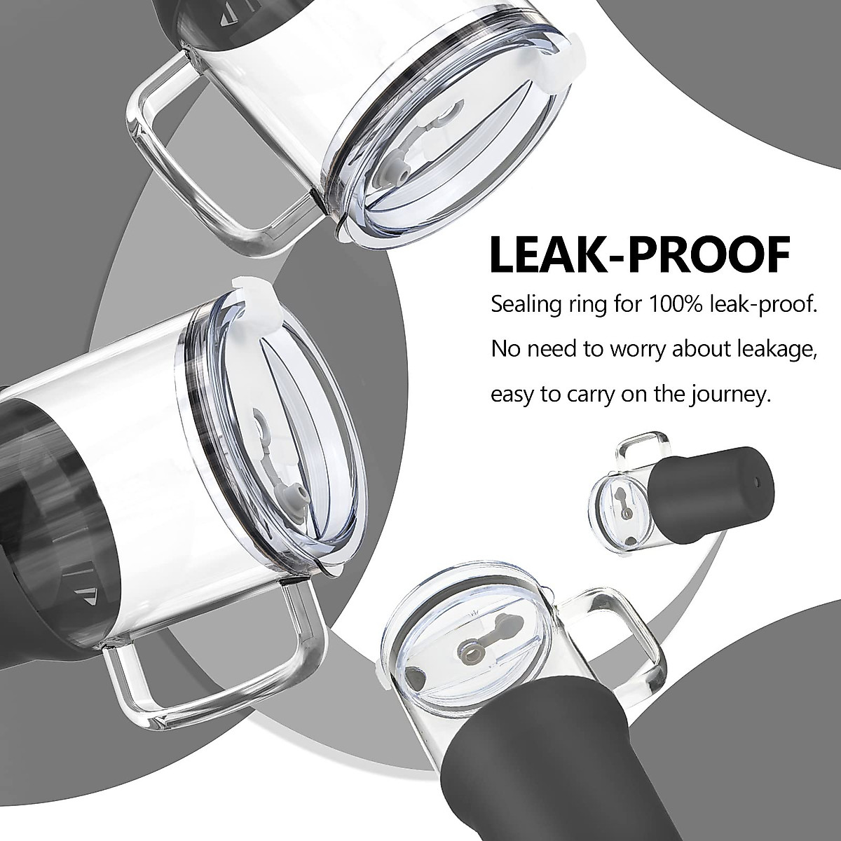 Sursip 32 oz Glass Tumbler with Handle, Glass Water Bottles with Lid and Straw, Reusable Iced Coffee Cup with Silicone Sleeve - Fit in Car Holder, BPA Free, Leak Proof, Dishwasher Safe (Fresh Blue)