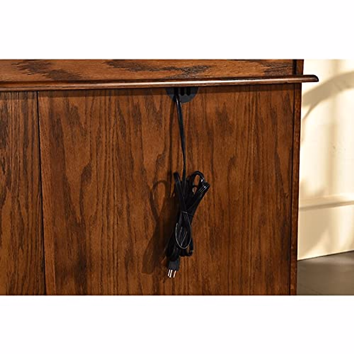 Small Home Office or Student Roll Top Desk- Solid Oak Wood Single Pedestal 40.5Wx24Dx45H BW Organizer Desk Quality Crafted Construction Locking File Drawers Dovetailed Secretary Desk Easy Assembly