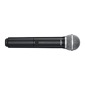 Shure BLX24/PG58 UHF Wireless Microphone System - Perfect for Church, Karaoke, Vocals - 14-Hour Battery Life, 300 ft Range | Includes PG58 Handheld Vocal Mic, Single Channel Receiver | H11 Band