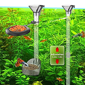 UPETTOOLS Shrimp Feeding Dish Set, Aquarium Fish Feeder Tube Kit with Feeding Ring,Cleaning Brush for Fish Tank