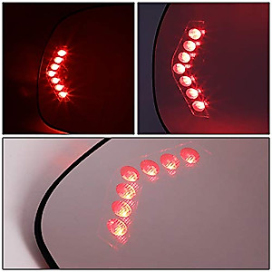 DNA MOTORING SMP-056-L Factory OE Style Left/Driver Side Door Rear View Mirror Glass w/Heater+LED Turn Signal [Compatible with 99-07 Silverado Sierra 1500 & Classic / 00-06 Suburban 1500 2500]