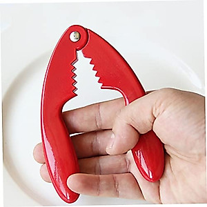 BESTonZON 6 Pcs Crab Clamp Lobster Clip Metal Spoon Stainless Steel Serving Spoons Debarking Tool Crab Tools Metal Nuts Opener Plier Stainless Steel Crab Tool Aluminum Alloy Red Crab Claws