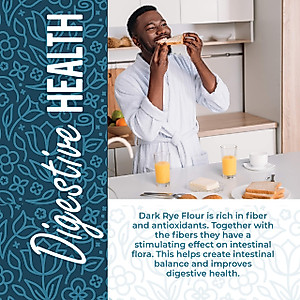 Rye Flour 2lb / 32oz, Dark Rye Flour for Bread, Pumpernickel Flour, Rye Bread Flour, Rye Flour for Baking, 100% Whole Rye Flour, Non-GMO.