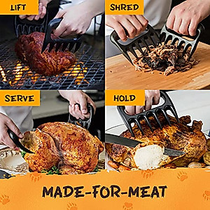 EcoNour Bear Claw Meat Shredder for BBQ | Meat Claws for Perfect Shredding | BBQ Claw for Shredding Meat, Chicken, Pulled Pork, Turkey and Beef | BBQ Grill Accessories for Carvings, Handling, Lifting