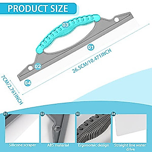 2pcs Car Glass Dryer Squeegee, Silicone Waterblade Wash Window Wiper, Windshield Cleaning Vehicle Scraper Scrubber Duster Windows Squeegee for Glass Mirror Car Window