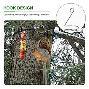 HANABASS Bird Toy Birds Feeder Bird Food Holder 2Pcs Stainless Steel Parrot Feeders Bird Feeding Devices Pet Feeding Supplies Backyard Feeding Supplies Stainless Steel Parrot Feeder Outdoor Toys