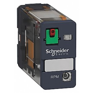Schneider Electric 120VAC, 5-Pin Square Base General Purpose General Purpose Relay; AC Contact Rating: 15A @ 277V