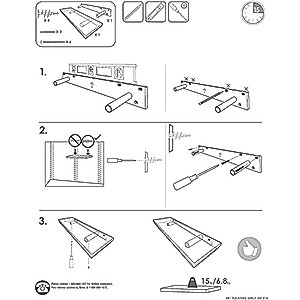 InPlace Shelving, 9604650E, Floating Wall Shelves, 48 Inch Width x 10.2 Inch Depth x 2 Inch Height, Set of 2, Espresso