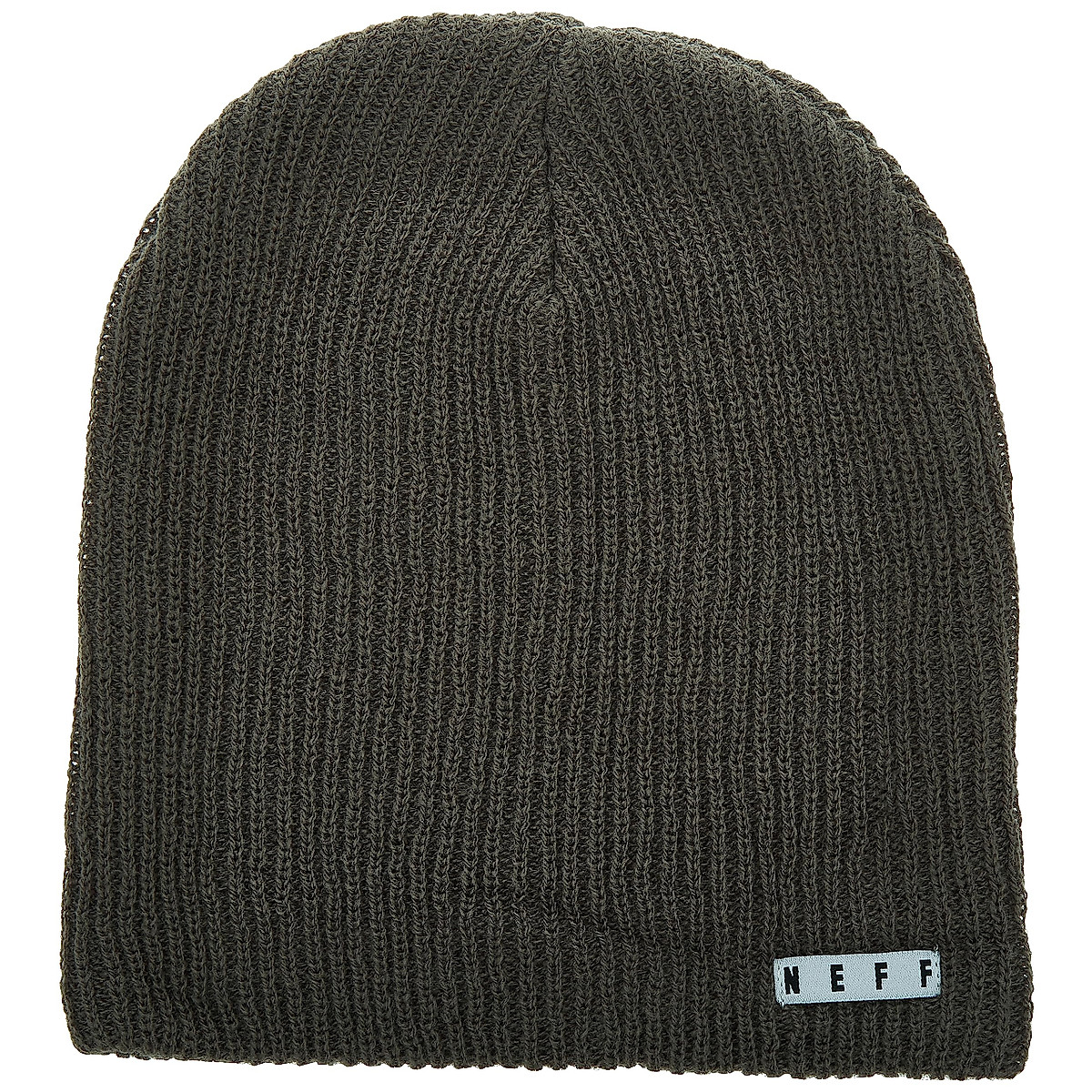 NEFF mens Daily Beanie, Warm, Slouchy, Soft Headwear Beanie Hat, Charcoal, One Size US