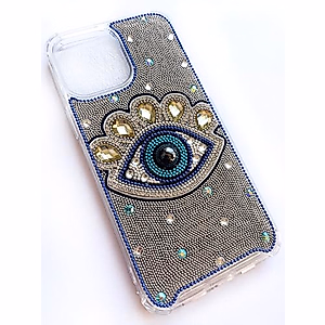 Bling Evil Customize Phone Case Compatible with Iphone 14 - Protective Case for iPhone 15 Pro, Heavy Duty, Slim Fit Eye Design | Iphone XR