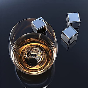 Amesser Whiskey Glasses Old Fashioned 12 - Ounce Set of 2, Lead·Free Handblown Crystal Whisky Tumbler for Bourbon, Scotch, Liquor, Irish, Vodka, Cognac, Snowy Mountains, Clear