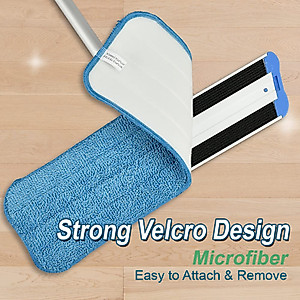 Layers 18"Microfiber Replacement Mop Pads- Reusable Mop Heads Refills fit for Most 16-18inch Spray Velcro Mop, Machine Washable Absorbent Mop Pads- 3Pack
