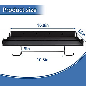 Dobures Paper Towel Holder, Garage Quick Clean Station, Garage Wall Mount Shelf, Utility Storage Rack,Tool Storage Rack, Holds 50 lbs