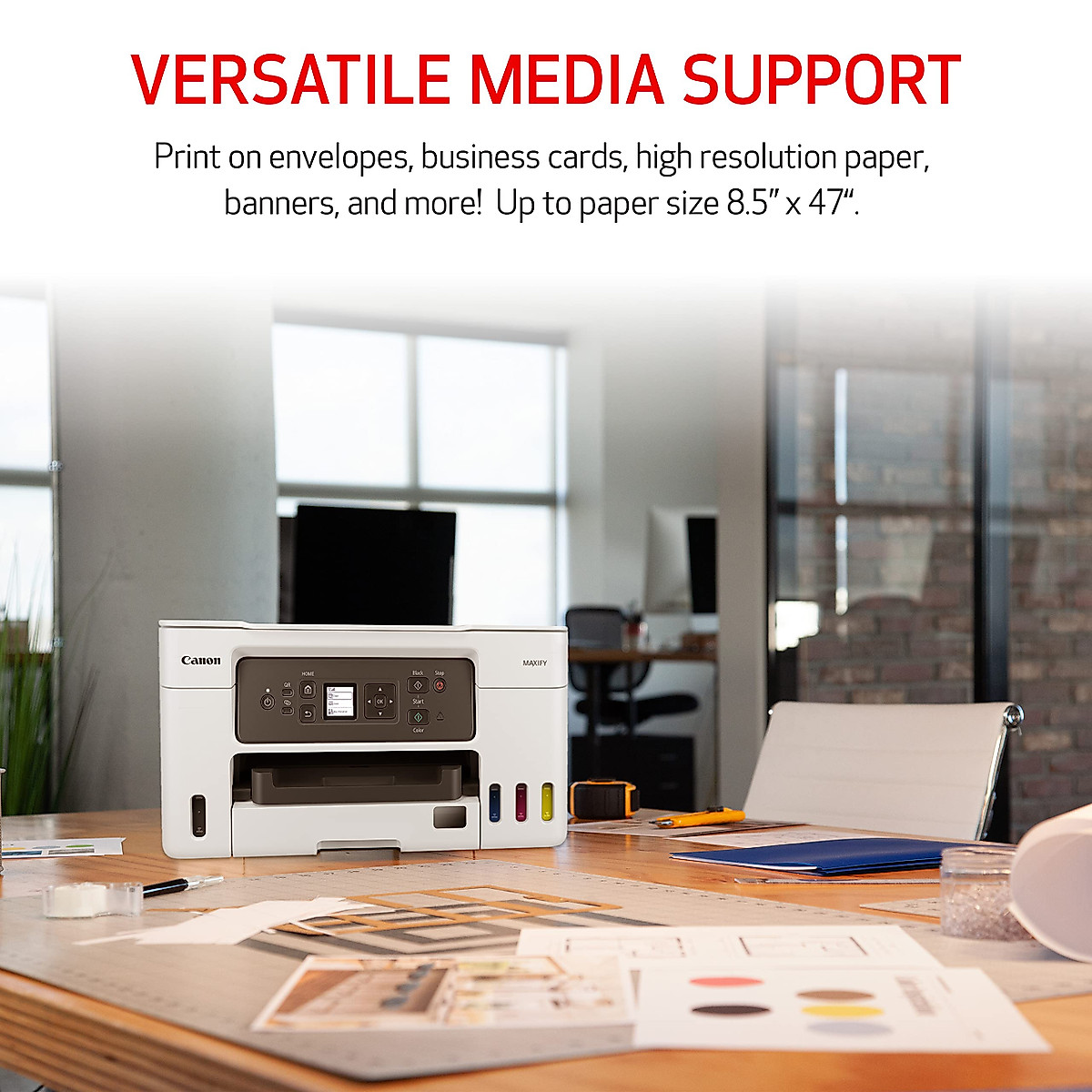 Canon Megatank GX3020 All-in-One Wireless Supertank Printer with Print, Copy, and Scan | Easy Setup, Mobile Printing and 1.35" Monochrome LCD Screen