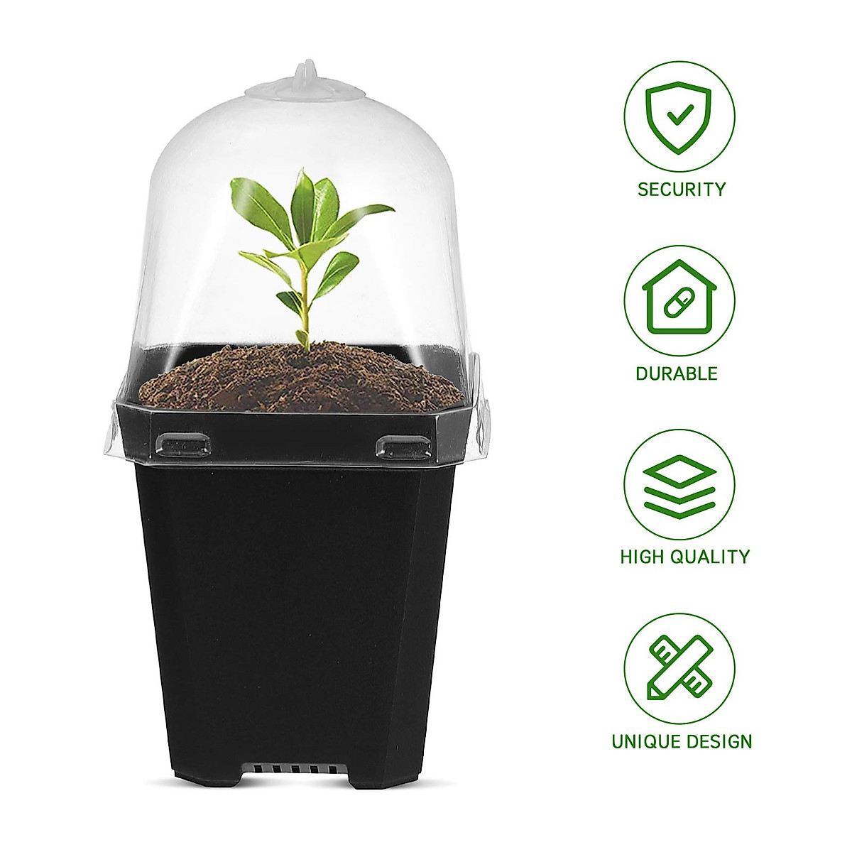 GANAZONO Plant Propagation Plant Propagation 12 Sets of Plastic Nursery Pots with Humidity Dome Flower Plant Container Starting Pot Cup for Flower Clear Pot Outdoor