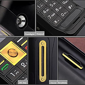 Business Mobile Phone, 2.2'' Retro Cellular Phone with Flashlight, Dual Card Dual Standby Cell Phones, Large Capacity Battery, Support Voice Playback(Black)