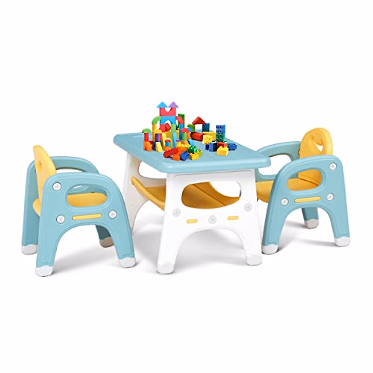 FIZZEEY Kids Table and 2 Chairs Set - Toddler Table and Chair Set, Kids 3 Piece Table and Chair Set for Toddler Over 3 Years