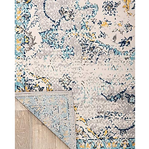 Rugshop Bohemian Distressed Design Area Rug 3'3" x 5' Blue