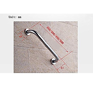 CRODY Bath Wall Attachment Handrails Grab Bar Rails Bathroom Bathtub,Disabled Elderly Toilet Seat Armrest Non-Slip Safety Handle,Wall Mounted Straight Towel Rack/45Cm