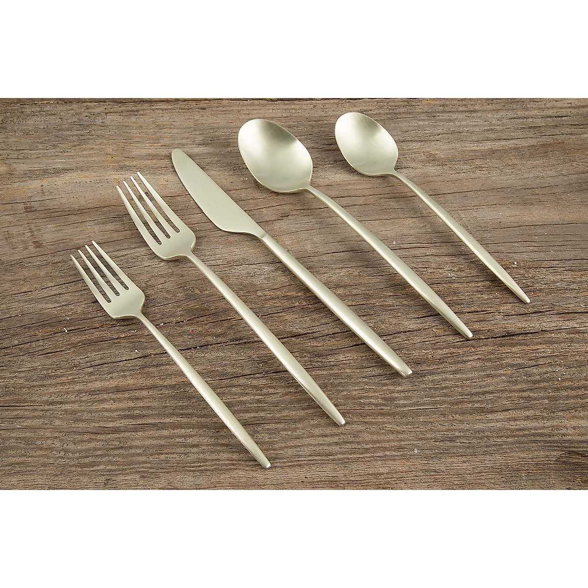 Cambridge Silversmiths Gaze Champagne Satin 20 Piece Flatware Set, Service for 4, silver