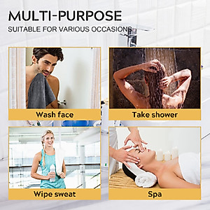 SINLAND Microfiber Hand Towels for Bathroom Super Soft Washcloth for Home Spa Sports Face Towels Hair Towels 16Inch x 30Inch White 3Pack