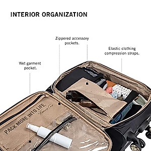 Kenneth Cole Reaction Chelsea Luggage Chevron, Black, 2-Piece Set (20"/28")