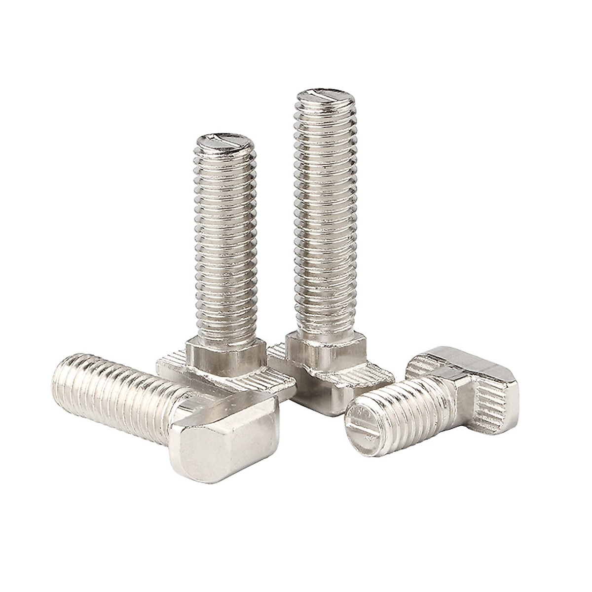 Metric M6 x 25mm Thread T Slot,Drop-in Bolt T-Bolt,Hammer Head Bolt,T Screw Stud for 3030 Series Standard 8mm T-Slot Aluminum Extrusion Profile,Carbon Steel Nickel Plated (3030 Series,40Pcs)