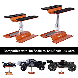 Hobbypark RC Car Work Stand with Weight Aluminum Repair Station Lift for 1/8 1/10 1/12 Scale Traxxas TRX4 Axial Arrma Redcat Losi RC Crawler Monster Truck Buggy