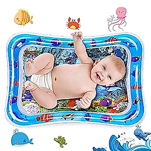 Marysay Tummy Time Water Mat Infant Toys 3 6 9 Months Baby Inflatable Play Activity Center for Newborn Boys Girls