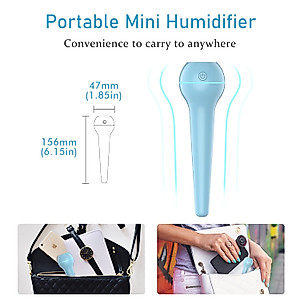 Portable Mini Humidifier USB Cool Mist Ultrasonic Humidifier with Water Bottle Premium Humidifying Unit with Whisper-Quiet Operation Automatic Shut-Off Multi Use for Travel Home Office Bedroom