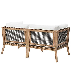 Modway Clearwater Love Seats, Loveseat, Gray White