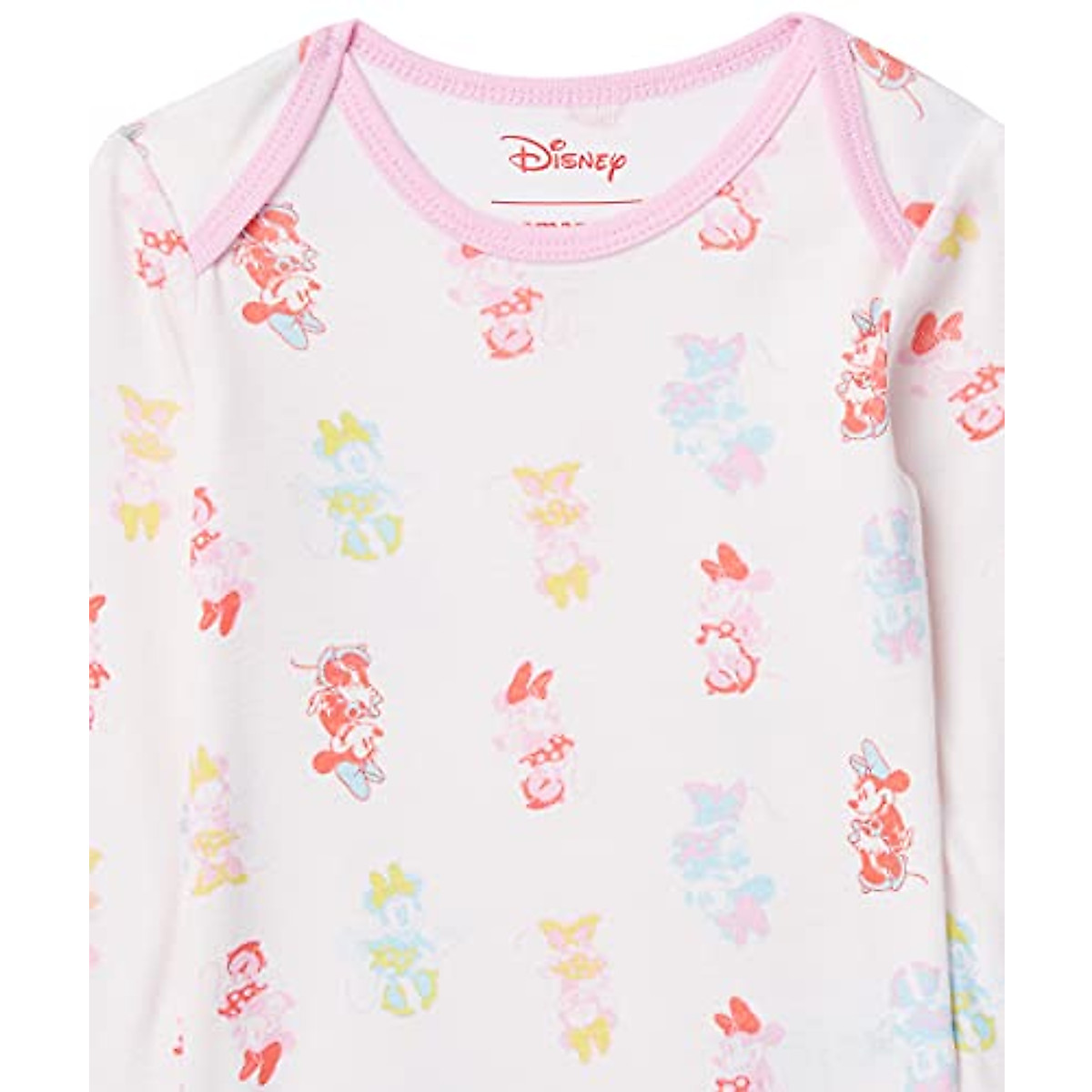 Amazon Essentials Disney | Marvel | Star Wars | Princess Baby Girls' Long-Sleeve Bodysuits, Pack of 5, Minnie Rainbow Chaser, 18 Months