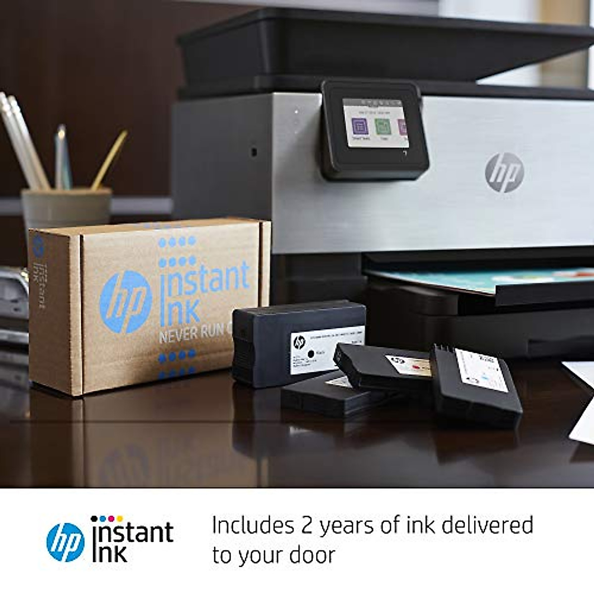 HP OfficeJet Pro Premier All-in-One Wireless Printer - includes 2 Years of Ink Delivered, plus Smart Tasks Smart Office Productivity, Works with Alexa (1KR54A)