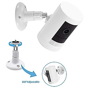 Gresur Wall Mount for Ring Indoor Cam and Ring Stick Up Cam, 360 Degree Adjustable Mount Bracket for Ring Camera Outdoor Indoor Security Camera System(2 Pack)…