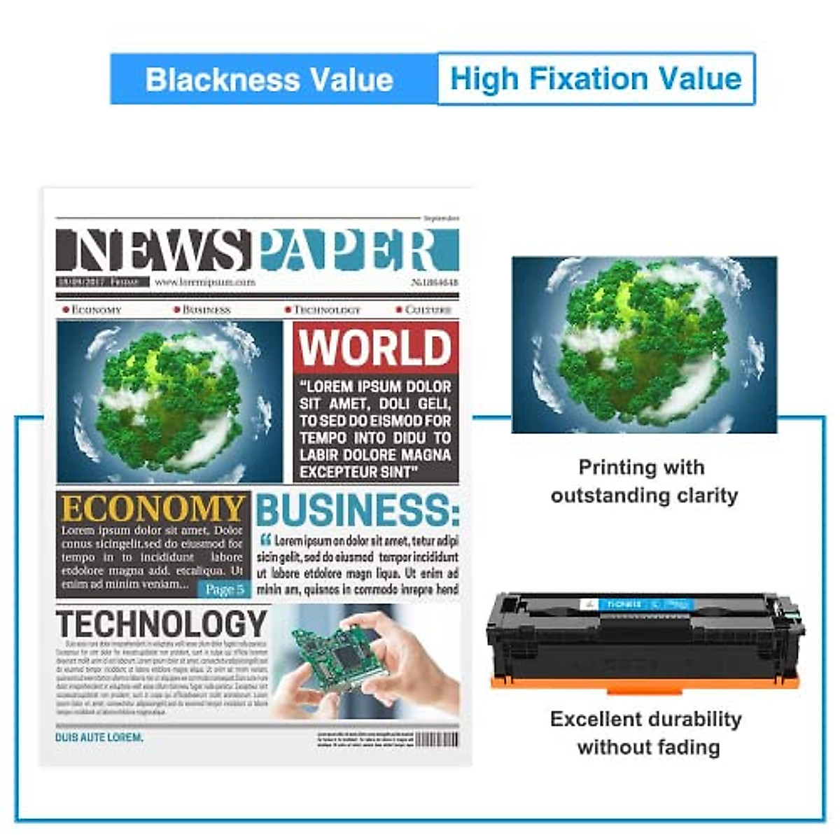 TRUE IMAGE Compatible Toner Cartridge Replacement for HP 201A 201X CF400X CF400A Color Pro MFP M277dw M252dw M277c6 CF401X CF402X CF403X M252 M277 Printer (Black Cyan Yellow Magenta, 4-Pack)