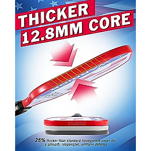 Pickleball Paddles, Pickleball Set, USAPA Approved Multilayer Fiberglass and Carbon Face, 25% Thicker Polypropylene Core Pickleball Rackets Set, Lightweight Pickleball Paddles Set of 2 &4 Balls & Bag