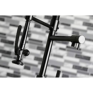 Kingston Brass LS8500CTL Continental Pre-Rinse Kitchen Faucet, Matte Black