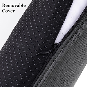 Sunolga 38 Inch Heavy Duty Door Draft Stopper for Bottom of Door, Weighted Right Angle Triangular Column Sound Proof Draft Guard for Gaps Up to 3” Under Doors, Gray