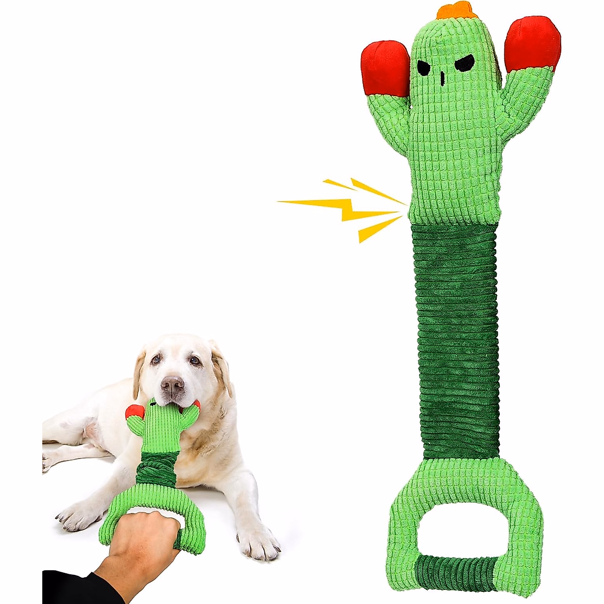 IOKHEIRA Dog Toys for Aggressive Chewers-Dog Toys for Large Dogs, Tough Durable Indestructible Dog Toys, Big Dog Chew Toys and Large Breeds (Large, Cactus)