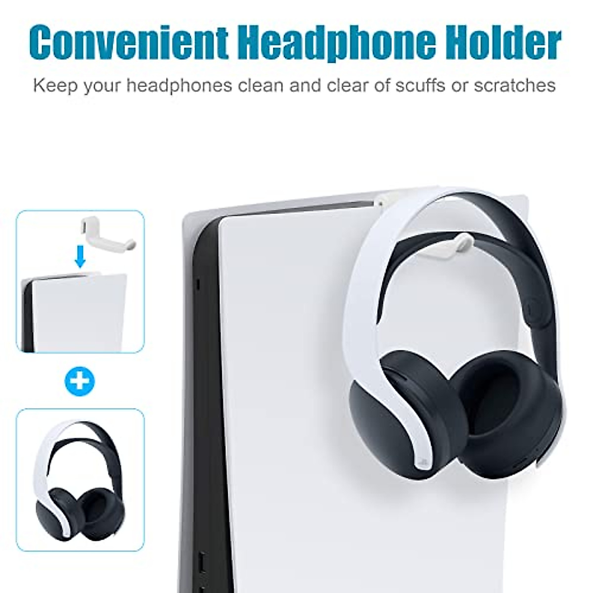 ARyee PS5 Stand PS5 Accessories Cooling Station and Dual Controller Charging Station for Playstation 5 Console, Compact PS5 Accessories with Cooling Fan, Controller Charger, Media Slot, Screw