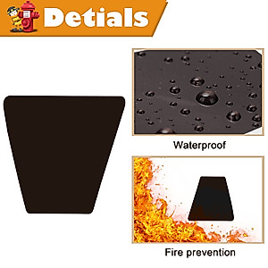 30 Pack Firefighter Helmet Tets Flat Fire Helmet Stickers Tetrahedrons Stickers for Helmet, Black