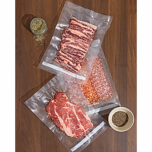 24/7 Bags- 100 Count, Gallon 11"x16" Vacuum Seal Precut Bags, Zero BPA, Heavy Duty, Freezer Safe, Compatible with All Vacuum Seal Machines for Sous Vide, Meal Prep