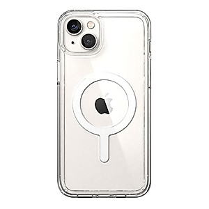 Speck Clear iPhone 15 Plus & 14 Plus Case - Slim, Built for MagSafe, Scratch Resistant & Drop Protection Clear Phone Case - Anti-Yellowing - 6.7 inch iPhone Case - Dual Layer - GemShell