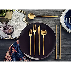 Hampton Forge Sfb70G28Bn Zephyr Gold 28 Piece Chopsticks Set